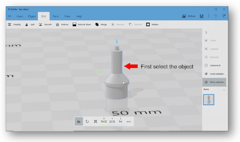 Makers Guide: Using 3D Builder to Resize Part of an Object - Imagination-3D