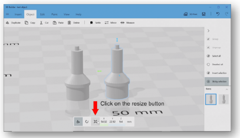 Makers Guide: Using 3D Builder to Resize Part of an Object - Imagination-3D